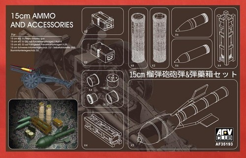 AFV Club AF35193 1/35 WWII German 15cm Gun Munition – USA Shipping | eBay