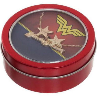 DC Comics WONDER WOMAN Pendant Necklace W/Star Earrings | eBay