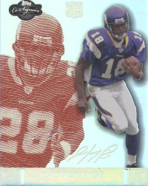 2007 Topps Co-Signers - Adrian Peterson, Sidney Rice #88 Red Changing ...