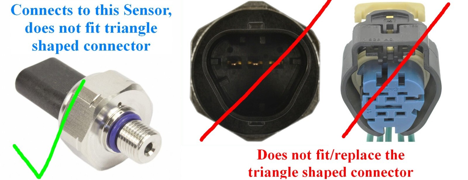 fits F150 Ford Fuel Pressure Sensor Connector Plug Pigtail Wiring ...