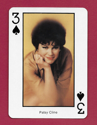 Patsy Cline playing card single swap three of spades Country Music - 1 ...