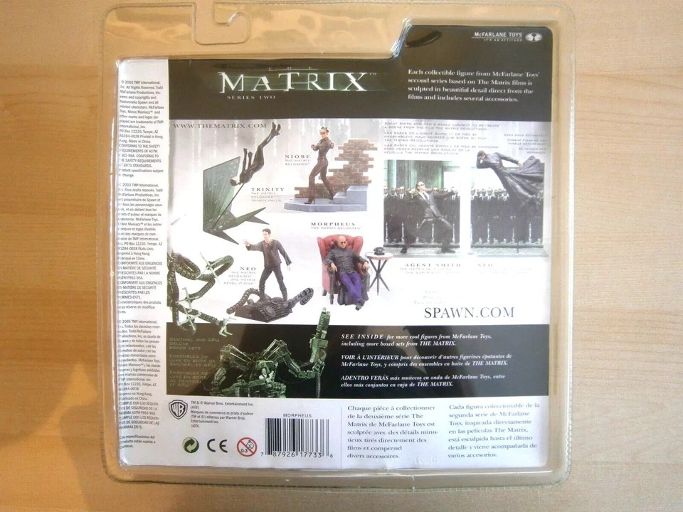 THE MATRIX MORPHEUS FIGURE WITH CHAIR,TABLE AND PHONE McFARLANE TOYS ...