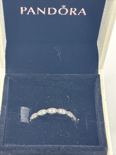 Pandora ALE Sterling Silver 925 CZ Leaves Ring Size 7.5 or 56 | eBay
