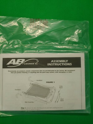 AB LOUNGE 2 ASSEMBLY INSTRUCTIONS,OWNERS MANUAL & WORKOUT VIDEO DVD NEW ...