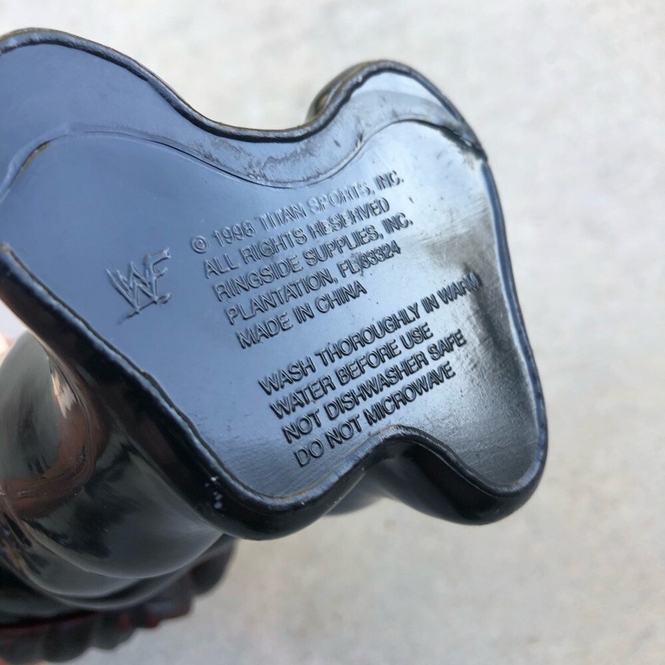 Vtg 1998 Undertaker WWF Titan Sports Water Sipper Collectible Drinking ...