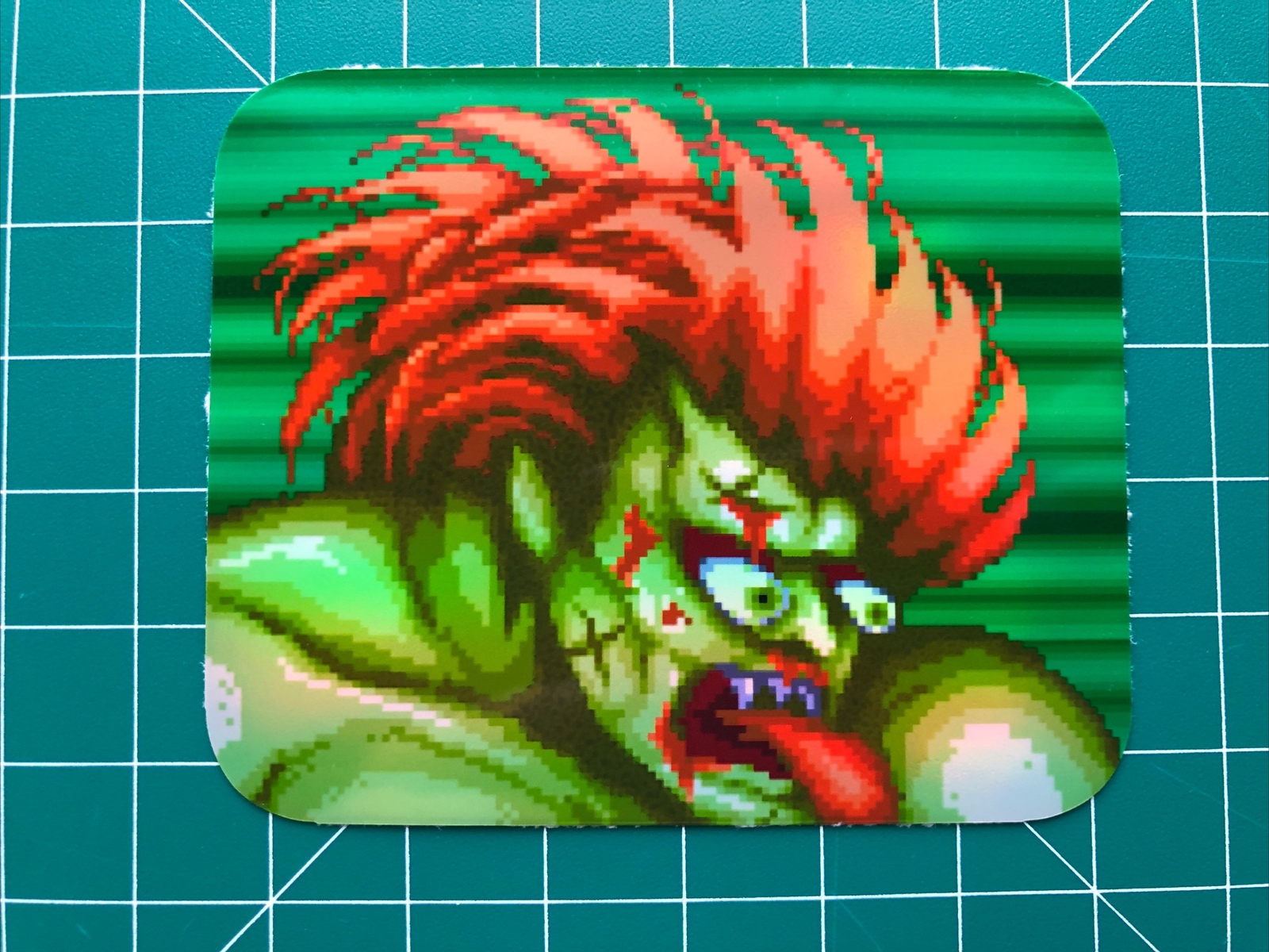 Street Fighter Blanka Damage Sticker Decal 2.75x3.5” Holographic Glossy ...