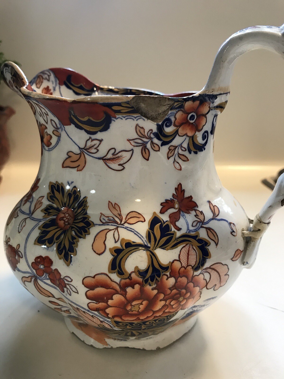 ANTIQUE MINTON AMHERST JAPAN PATTERN STONE CHINA PITCHER | eBay