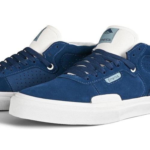 Emerica Pillar Mid-Top Skate Shoes - Navy/White | eBay UK
