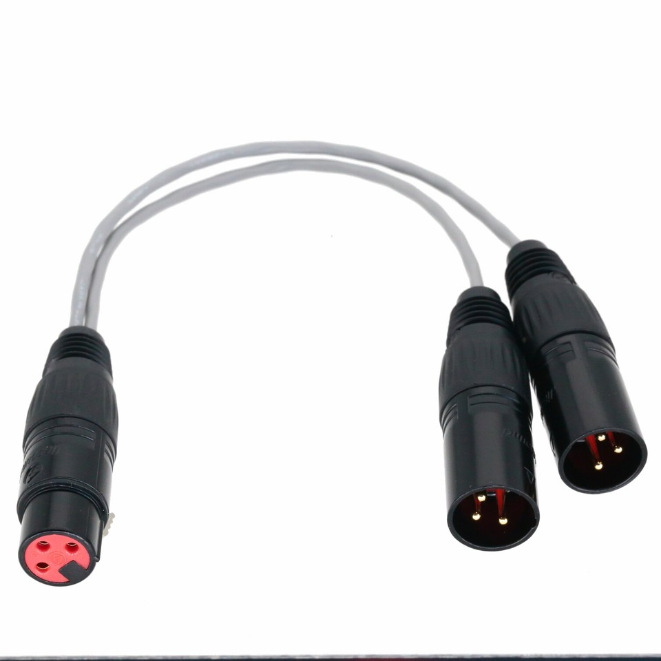XLR 3Pin 1 Female to 2 Male 1F2M 8” Canare L2B2AT Audio Splitter ...