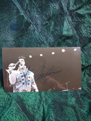 $ DROPPED: REAL DEAL ELVIS AUTOGRAPH B&W 6 X 3 1/2 " INCHES. | eBay