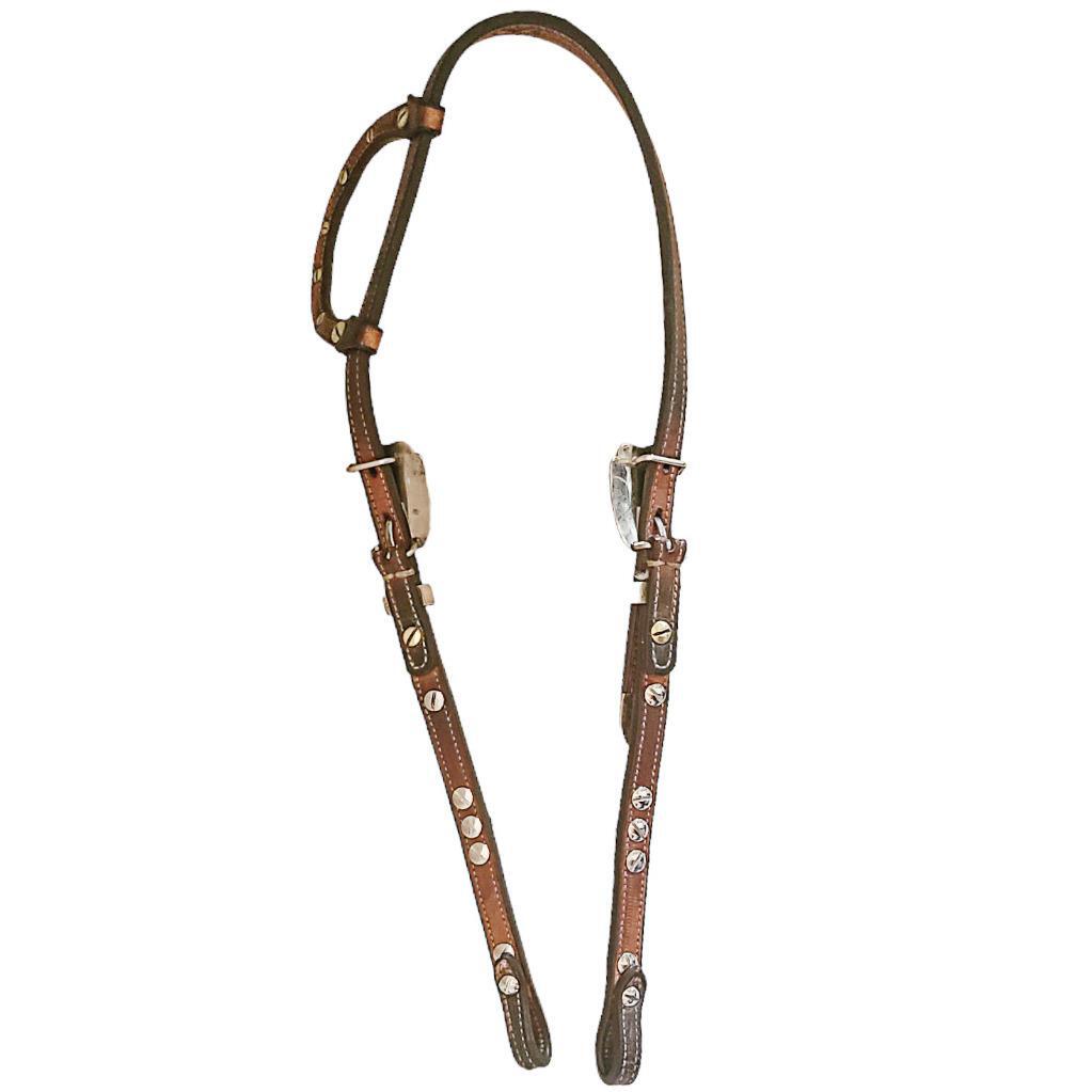 Blue Ribbon Tack Sterling Silver Western Show One Ear Headstall | eBay