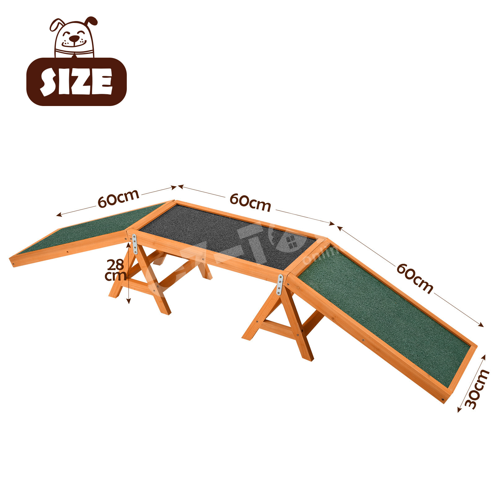 Dog Agility Ramp Toy Pet Obedience Training Obstacle Course Sports ...