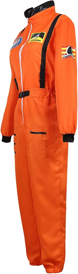 Orange Astronaut Jump Suit women fitted waist adult costume space ...