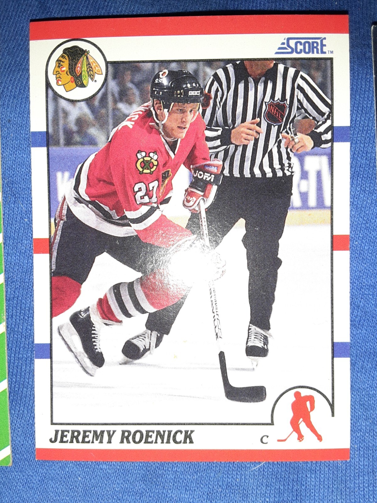 1990-91 Score American JEREMY ROENICK #179 Rookie Chicago Blackhawks ...
