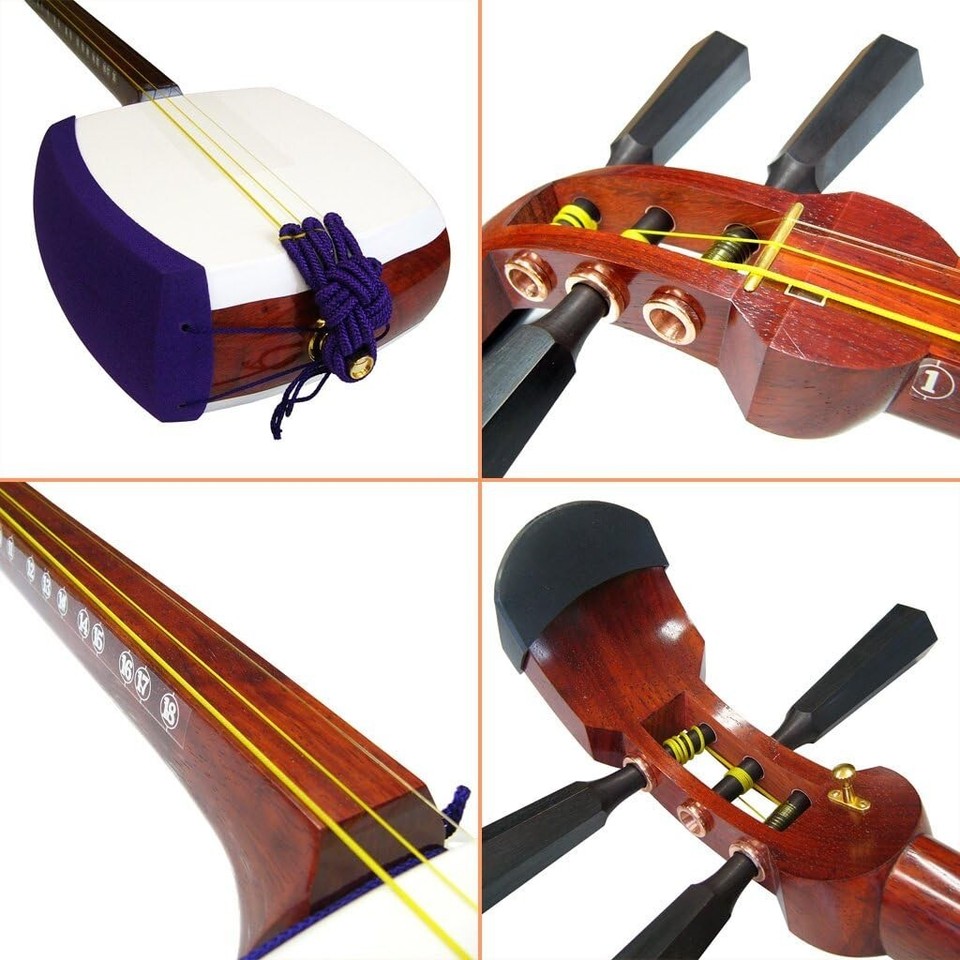 TSUGARU Japanese Shamisen Beginner Sawari Set New Music 3 String ...