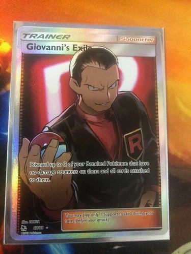 Giovanni's Exile Full Art 67/68 Ultra Rare Hidden Fates Pokemon TCG ...