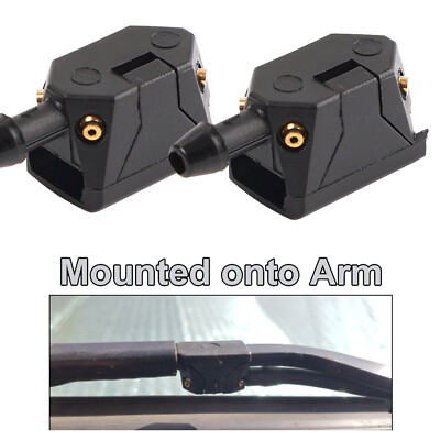Pair Car Universal Windshield Washer Wiper Sprayer Nozzle Front Window ...