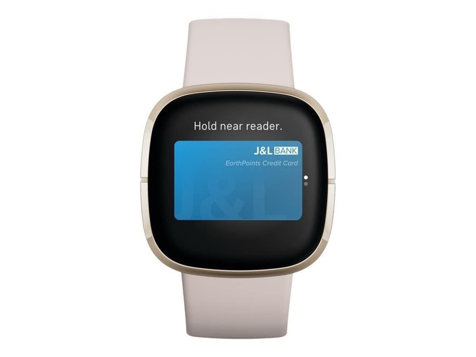 Fitbit - Sense Advanced Health Smartwatch - White/Gold (Soft Gold) | eBay