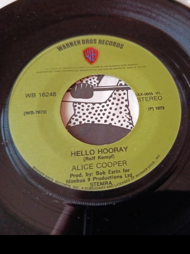 Alice Cooper Hello Hooray/Generation Landslide 7" Netherlands 1973 ...