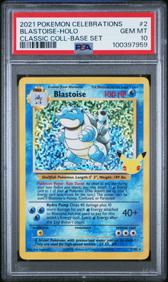 2021 POKEMON CELEBRATIONS CLASSIC COLLECTION #2 BLASTOISE-HOLO PSA 10 ...