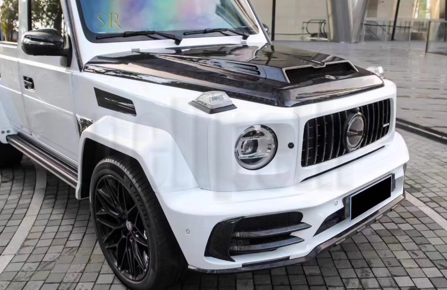 Half carbon fiber MS style Body Kits Trim Fits 2019-2024 Benz G63 AMG ...