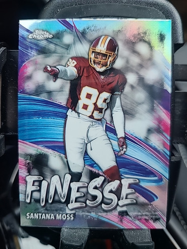 2024 Topps Chrome Football Santana Moss Finesse Refractor | eBay