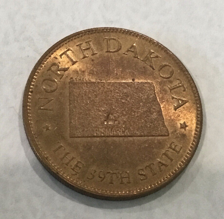 North Dakota 39th State The Flickertail State Token Coin Medal | eBay