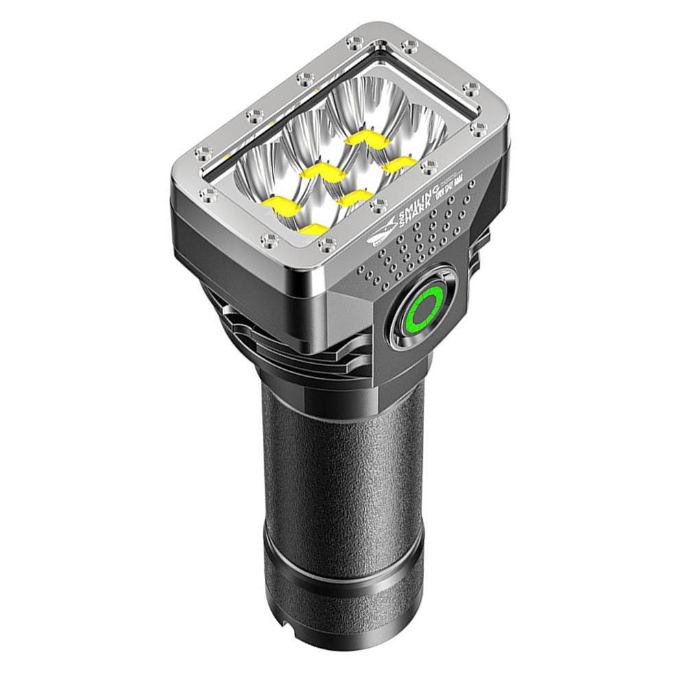 6 LEDs Flashlight Aluminum Alloy Flash Light Torch for Outdoor Working ...