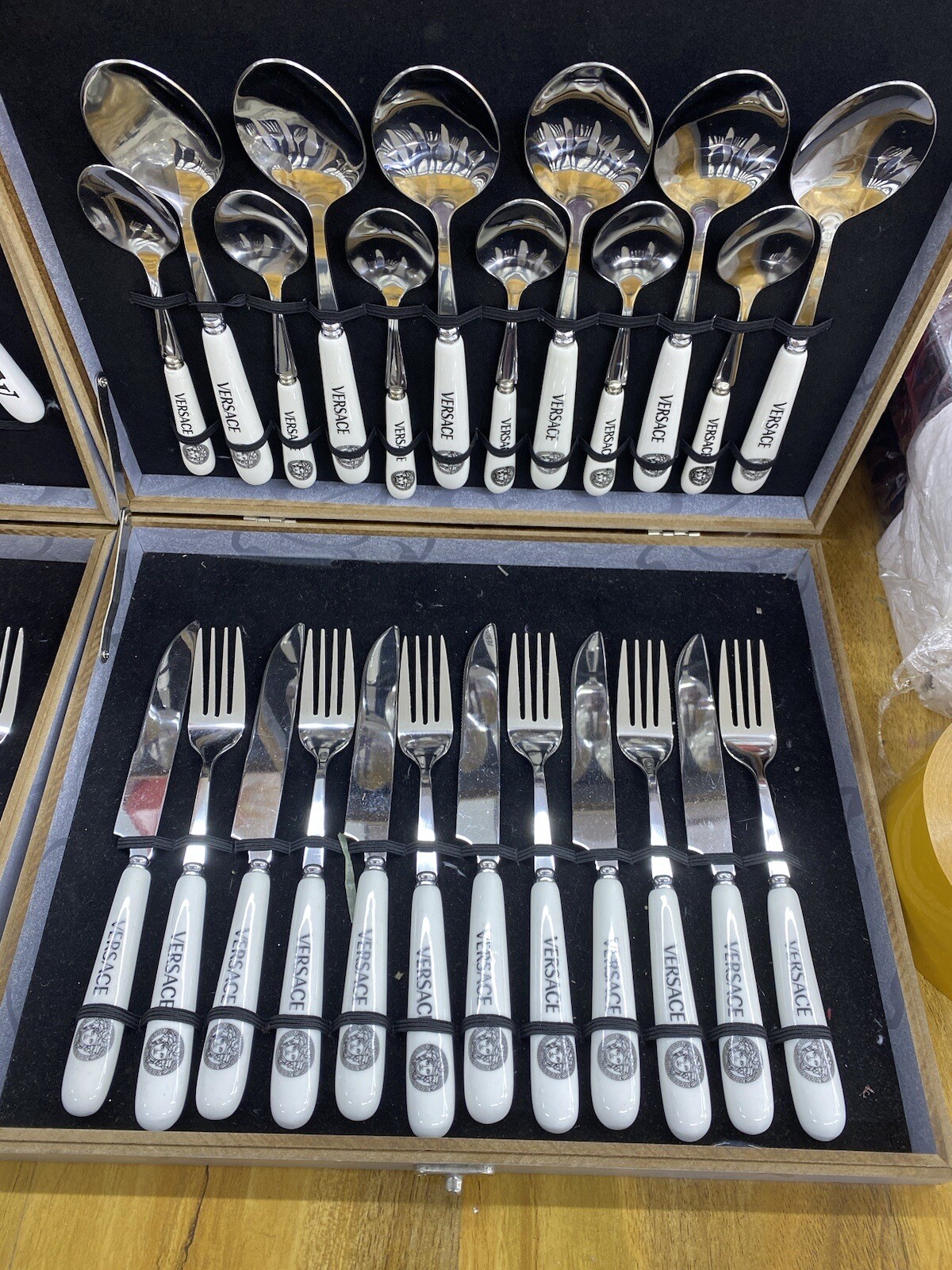 1x 24 Pcs Versace Luxury Set Stylish Spoon Fork and Teaspoons | eBay UK