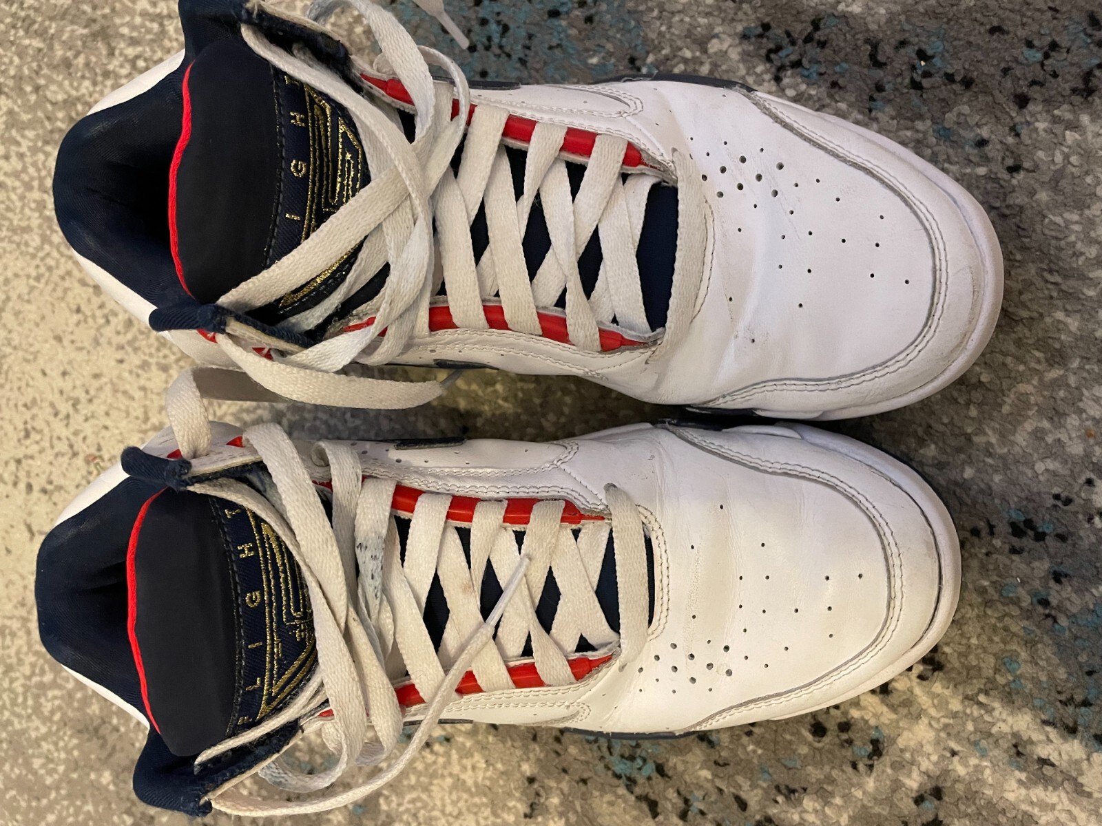 Nike Air Flight Lite Mid Olympic White Navy Red Gold … - Gem
