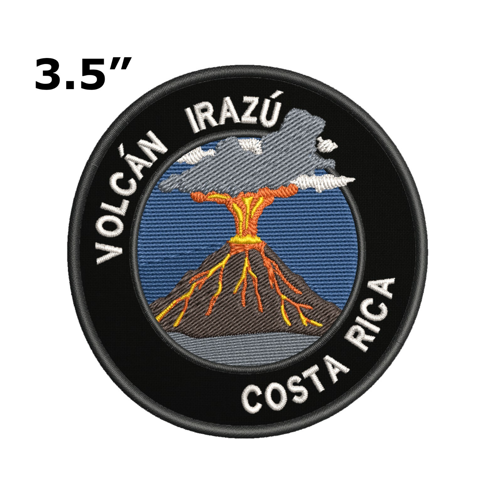 VOLCAN IRAZU VOLCANO COSTA RICA Patch Embroidered Iron-On Applique ...