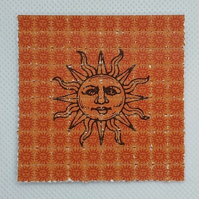 Orange Sunshine Blotter Art Psychedelic Art LSD Acid Art 100 Tab Sheet ...