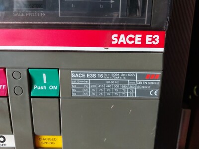 ABB SACE E3S 16 Low Voltage AC Power Circuit Breaker 1600A | eBay
