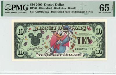 2000 $10 Disney Dollar Donald PMG 65 EPQ (DIS67) | eBay