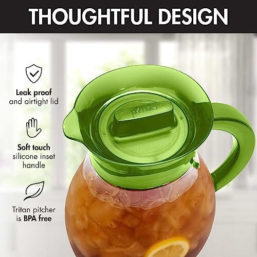 The Big Iced Tea Maker and Infuser, Plastic Beverage with Leak Green ...