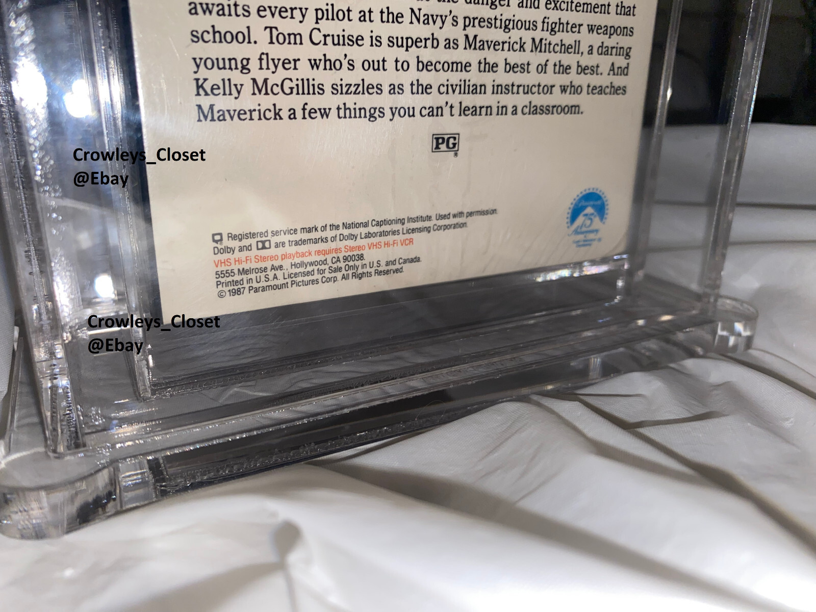 Top Gun 1987 VHS Beckett Gold Label Sealed/Graded 8.5 EX,Near Mint Tom ...