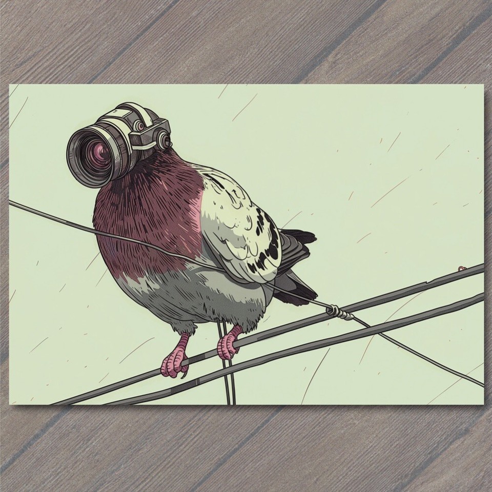 5x7" Pigeon Mechanical Bird Electronic Spy Not Real Spy Drone City ...