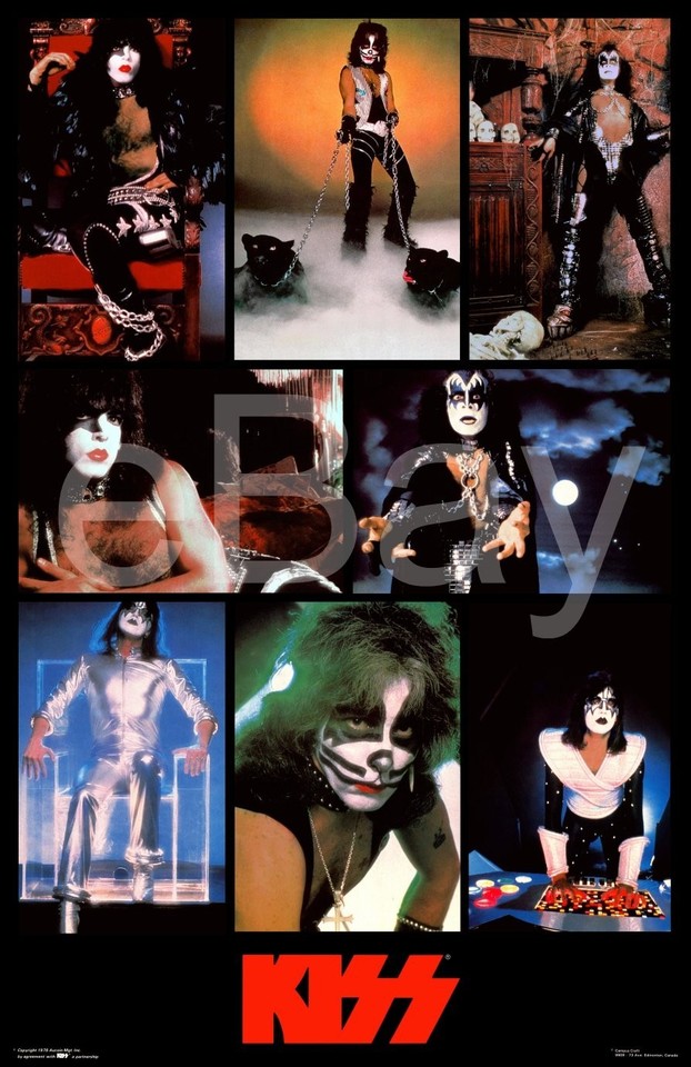 KISS Band 23 x 36 1978 Love Gun Tour Campus Craft Custom Poster Clean ...