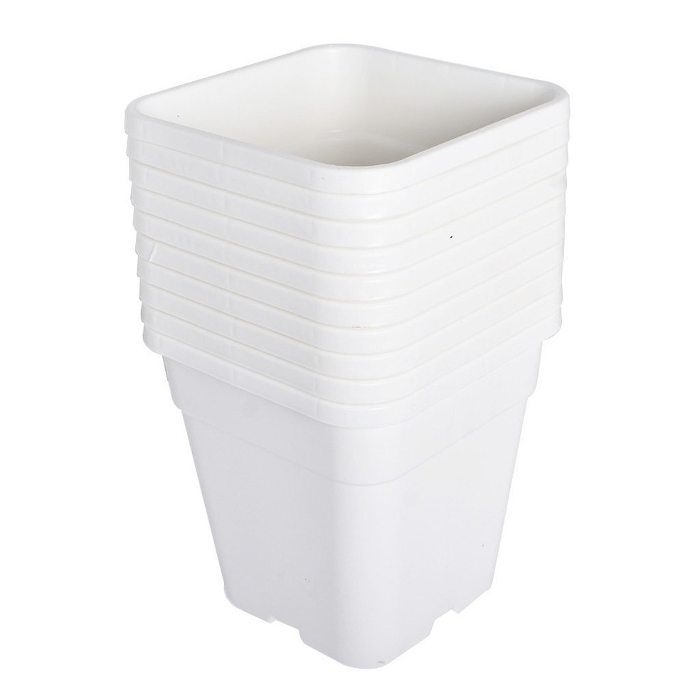 5/10PCS Re-Usable Square Nursery Pot Plastic Grow Pots Plant 1/2/3/5/7 ...