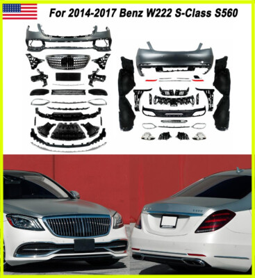 For Benz W222 S-Class 2014-17 Upgrade Maybach FACELIFT 2018-2023 Bumper ...