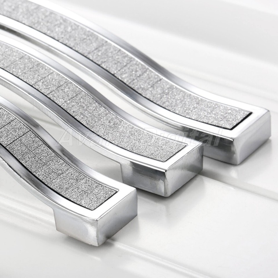 Pull Drawer Modern Jewelry Cupboard Crystal Diamond Knobs Cabinet Door ...