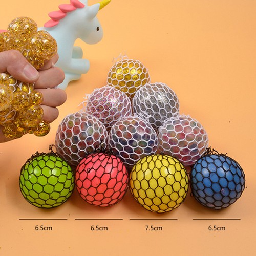 Fancy Squishy Mesh Ball Squeeze Grape Balls Hand Fidget Toy Sensory Fun ...
