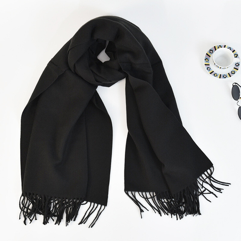 Women Winter Warm 100% Cashmere Shawl Scarf Solid Wool High Quality ...