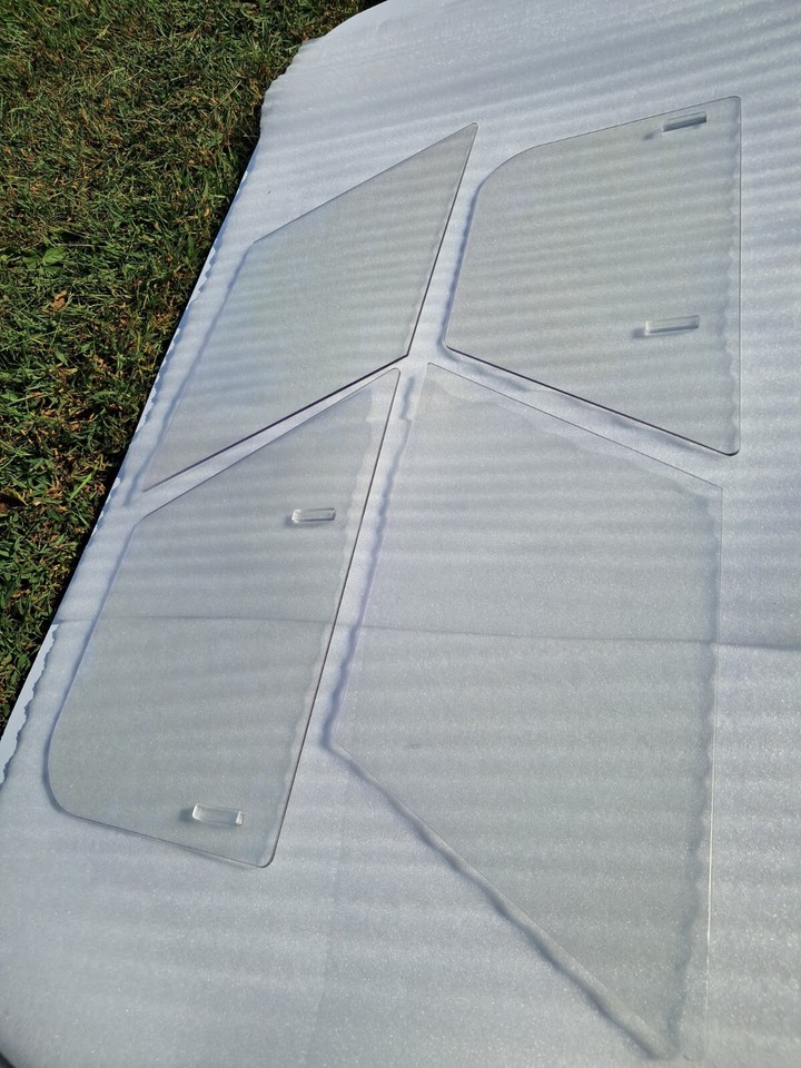 MG MGA NEW SIDE CURTAIN SLIDING WINDOWS SET 1956-1962 *CLEAR* 9" TALL ...