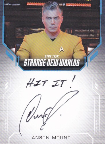 Star Trek Strange New Worlds Anson Mount Inscription Auto "HIT IT ...