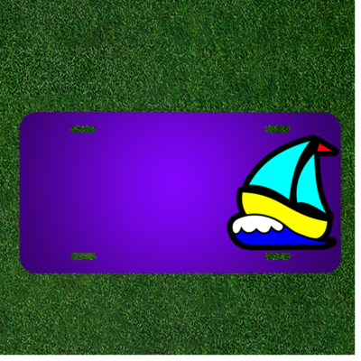 Custom Personalized License Plate With Add Names To Sailing Boat Toy ...