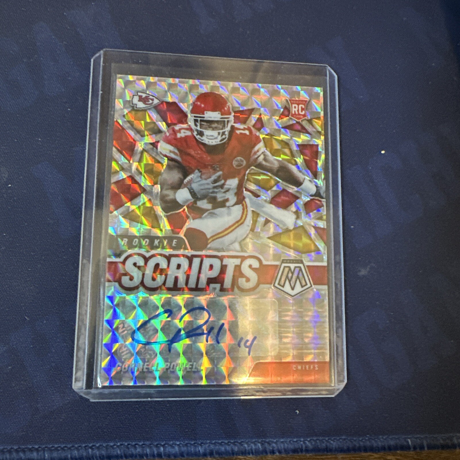 2021 Panini Mosaic Rookie Scripts Auto Silver Mosaic CORNELL POWELL RC ...