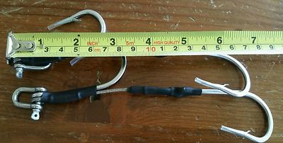 1x Quality Stainless Steel 8/0 Double Hook Rig w/ shackle for Big Game ...