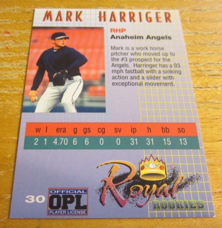 Mark Harriger 2000 Royal Rookies Autographs #30 #'d 666/4950 Card MLB ...