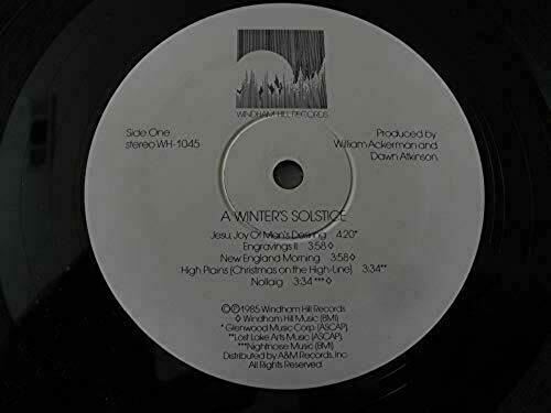 WINTER'S SOLSTICE WINDHAM HILL ARTISTS VINYL LP ALBUM 1985 VARIOUS ...